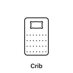 Mattress queen size line icon bed dimension Vector Image