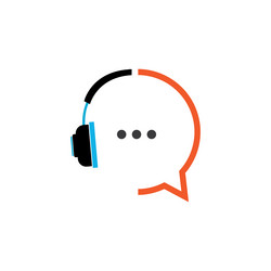 Call center logo design template Royalty Free Vector Image