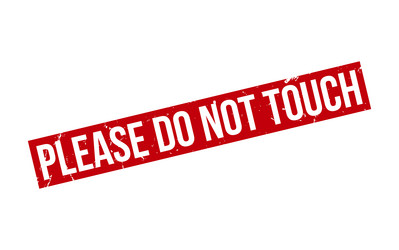 Red please do not touch rubber stamp seal Vector Image