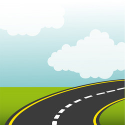 Highway roadmap with pins car road direction gps Vector Image