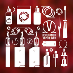 Simple vape mod logo Royalty Free Vector Image