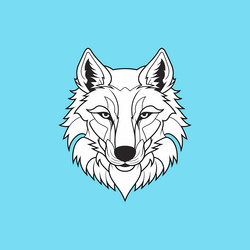 Wolf howling art work side view Royalty Free Vector Image