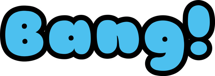 Bang word pop art line style icon Royalty Free Vector Image