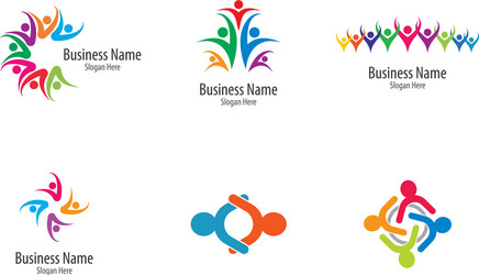 Community colorful logo template Royalty Free Vector Image