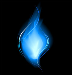 Blue flame bird Royalty Free Vector Image - VectorStock