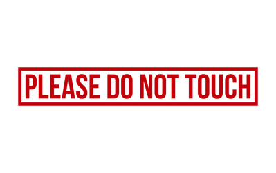 Red please do not touch rubber stamp seal Vector Image