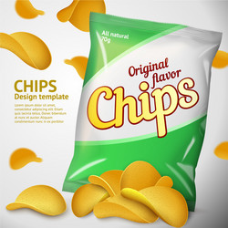 Chips package concept Royalty Free Vector Image