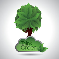 Think green ecology Royalty Free Vector Image - VectorStock