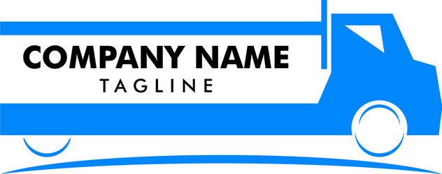 Express truck logo design Royalty Free Vector Image