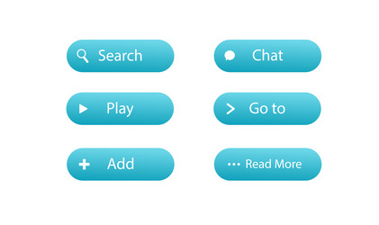 Web buttons flat design template color gradient Vector Image
