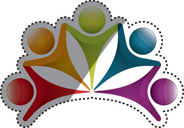 Abstract people symbol Royalty Free Vector Image