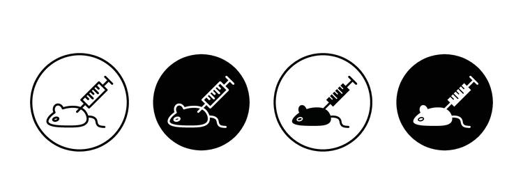 Animal testing icon set laboratory medical Vector Image