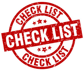 Check list stamp check list label round grunge Vector Image