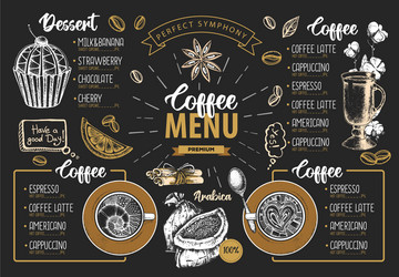 Restaurant cafe menu template design Royalty Free Vector