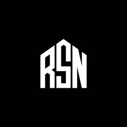Rsn letter logo design on white background Vector Image