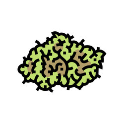 Weed question mark bud leaf icon monochrome Vector Image