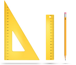 Opposite adjectives words with short ruler Vector Image