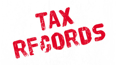 Tax records rubber stamp Royalty Free Vector Image