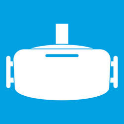 Vr headset icon white Royalty Free Vector Image