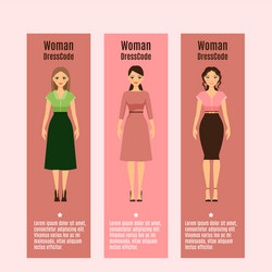 Woman dress code infographic Royalty Free Vector Image