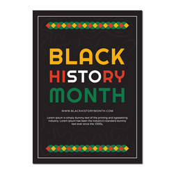 Black history month template and brochure i Vector Image