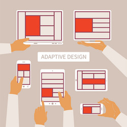Concept of modern adaptive responsive web Vector Image