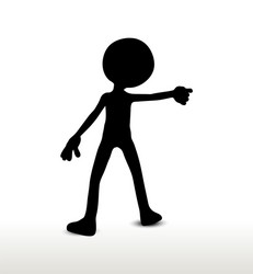 Parrot black monochrome contour silhouette flat Vector Image