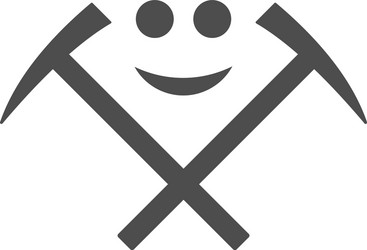 Mining hammer flat icon Royalty Free Vector Image