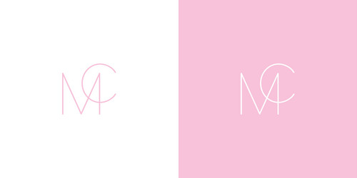 Minimalist and luxurious initial mc lettering Vector Image