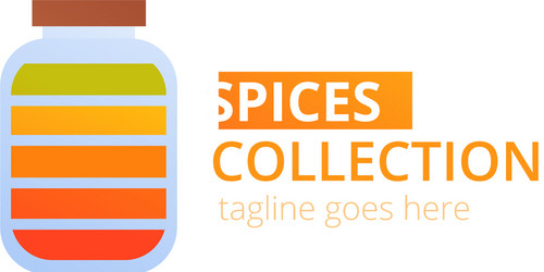 Organic spices logo concept design food Royalty Free Vector