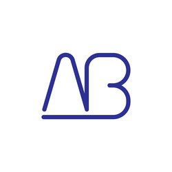 Alphabet letters icon logo ab Royalty Free Vector Image
