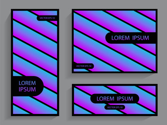 Brochures with gradient lines Royalty Free Vector Image