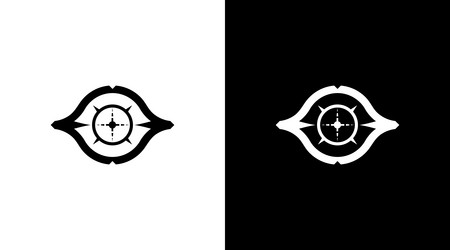 Shooting target logo monogram x initial Royalty Free Vector