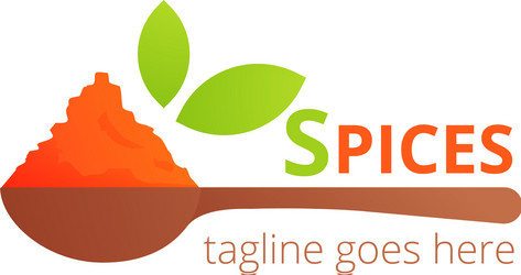 Organic spices logo concept design food Royalty Free Vector