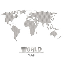 Simple colorful world map on white background Vector Image