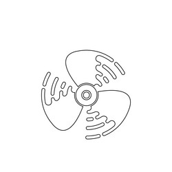 Wind fan logo Royalty Free Vector Image - VectorStock