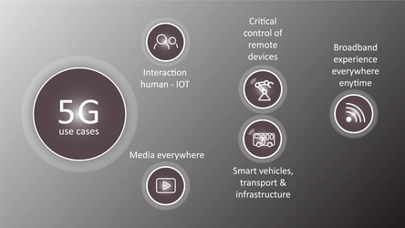 5g use cases infographics Royalty Free Vector Image