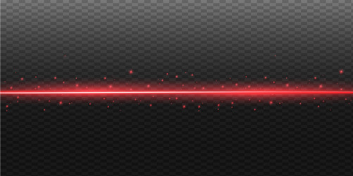 Abstract red laser beam transparent isolated Vector Image