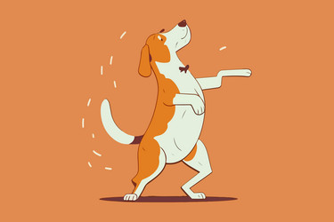 Dog dancing Royalty Free Vector Image - VectorStock
