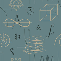 Mathematics seamless pattern Royalty Free Vector Image