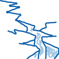 Ground fault earthquakes icon Royalty Free Vector Image