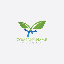 Green organic leaf a tree icon on a white Vector Image