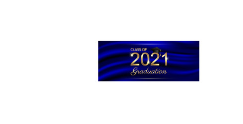 Class 2021 graduation text design for cards Vector Image