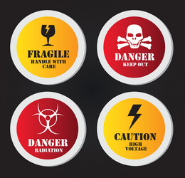 Fragile signal over gray background Royalty Free Vector