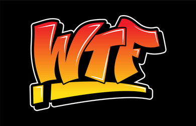 Graffiti style lettering text design Royalty Free Vector