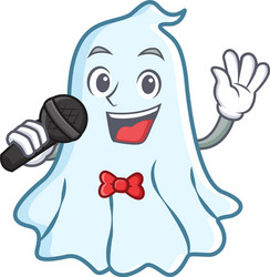 Police cute ghost character cartoon Royalty Free Vector