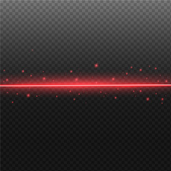 Abstract red laser beam transparent isolated Vector Image