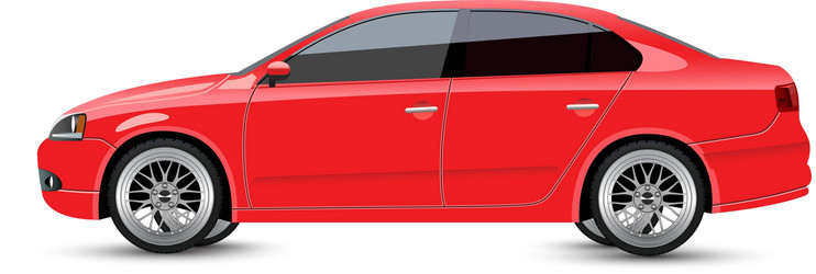 Red car Royalty Free Vector Image - VectorStock