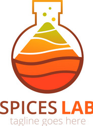 Organic spices logo concept design food Royalty Free Vector