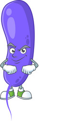 Vibrio cholerae cartoon character with mad face Vector Image